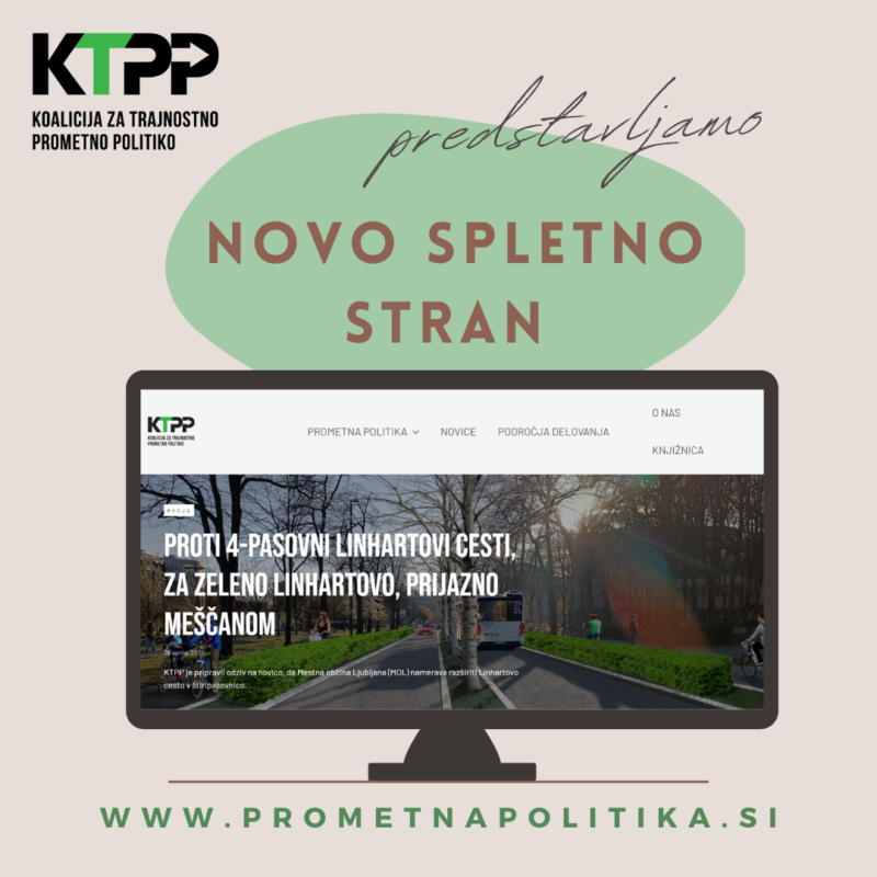 Nova spletna stran Koalicije za trajnostno prometno politiko - KTPP - Focus